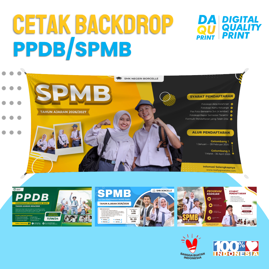 Jual Cetak Backdrop PPDB / Backdrop SPMB – Free Design Custom / Kirim ...