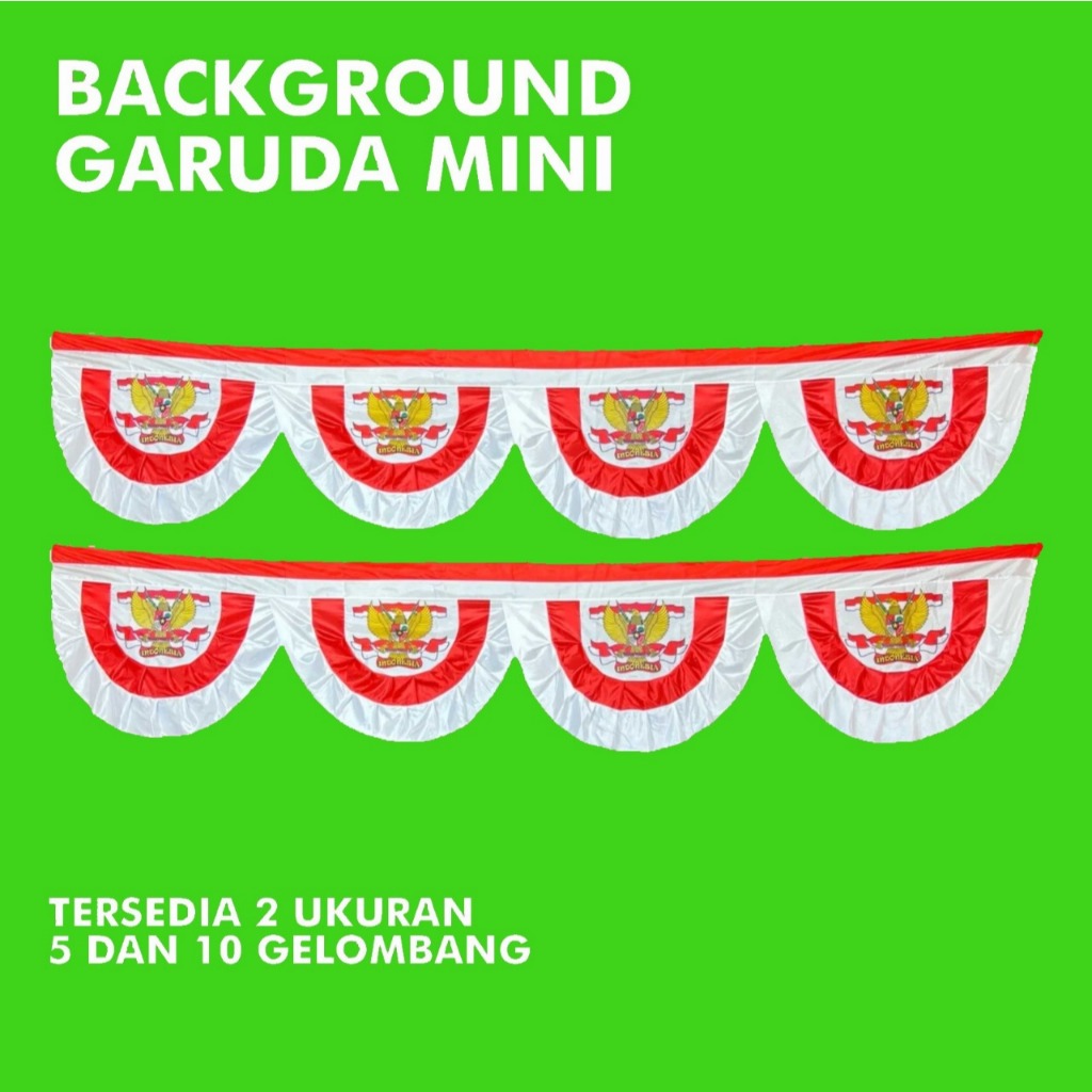 Jual BENDERA BACKGROUND GARUDA JADUL (3,5 METER) 5 GELOMBANG | Shopee ...