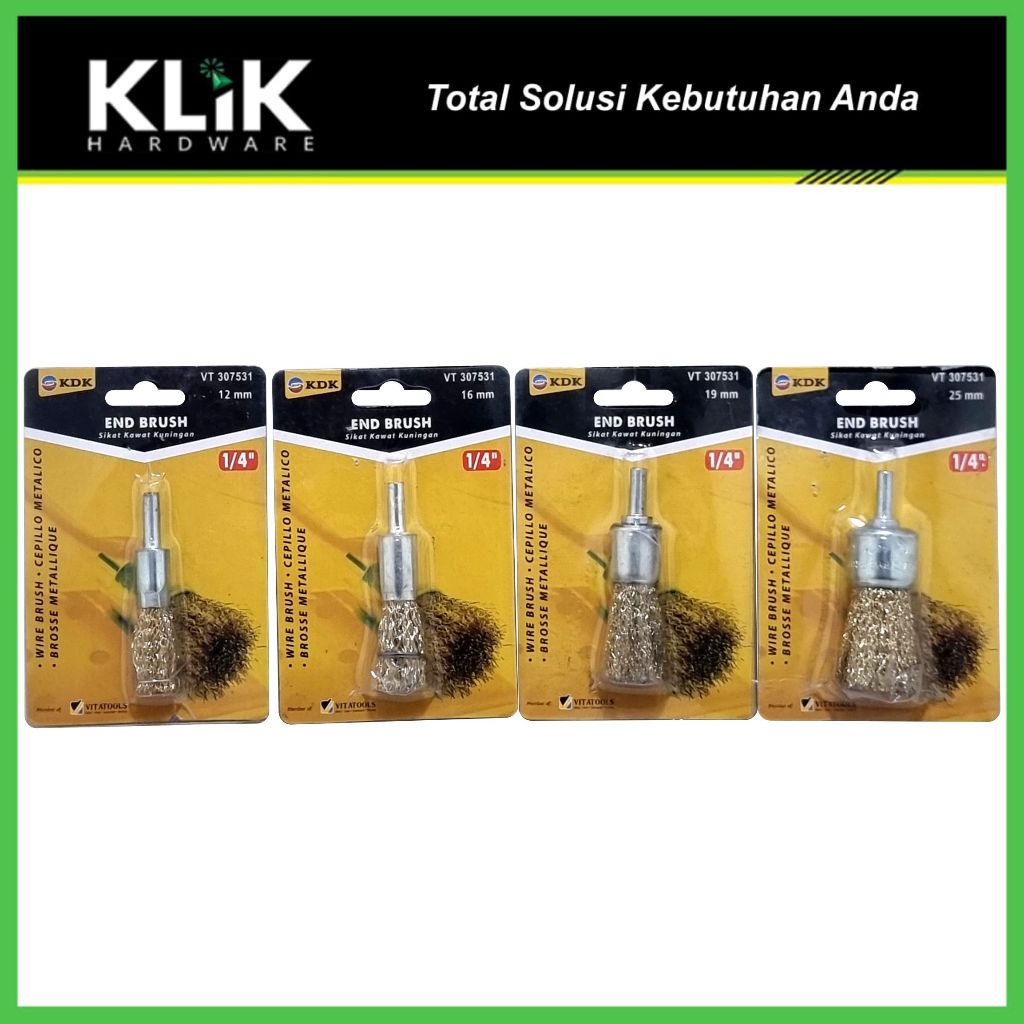 Jual KDK Japan Sikat Kawat Baja Wire Gerinda Bor Model Lurus 12 16 19 ...