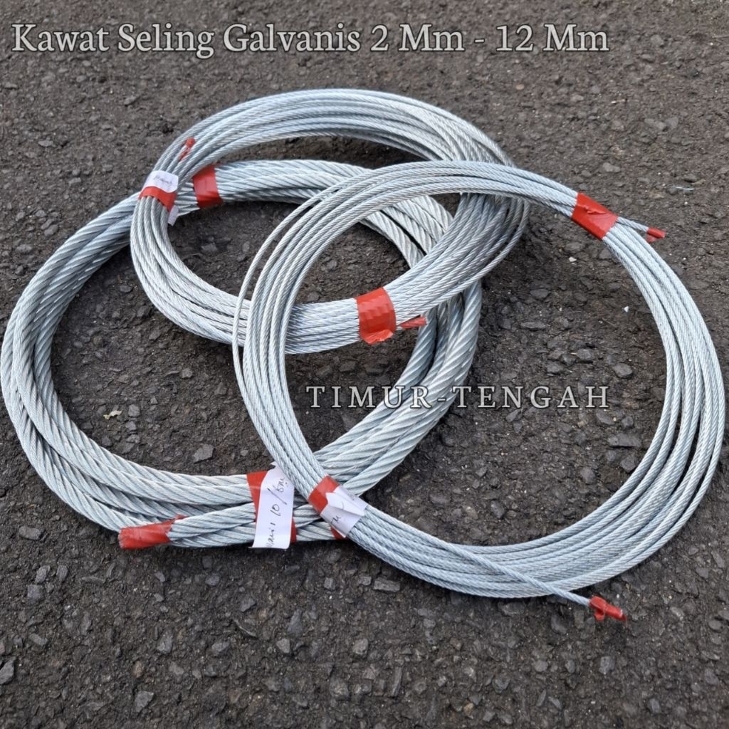 Jual Kawat Sling Galvanis 8 Mm 10 Mm 12 Mm Seling Galvanis Bahan ...