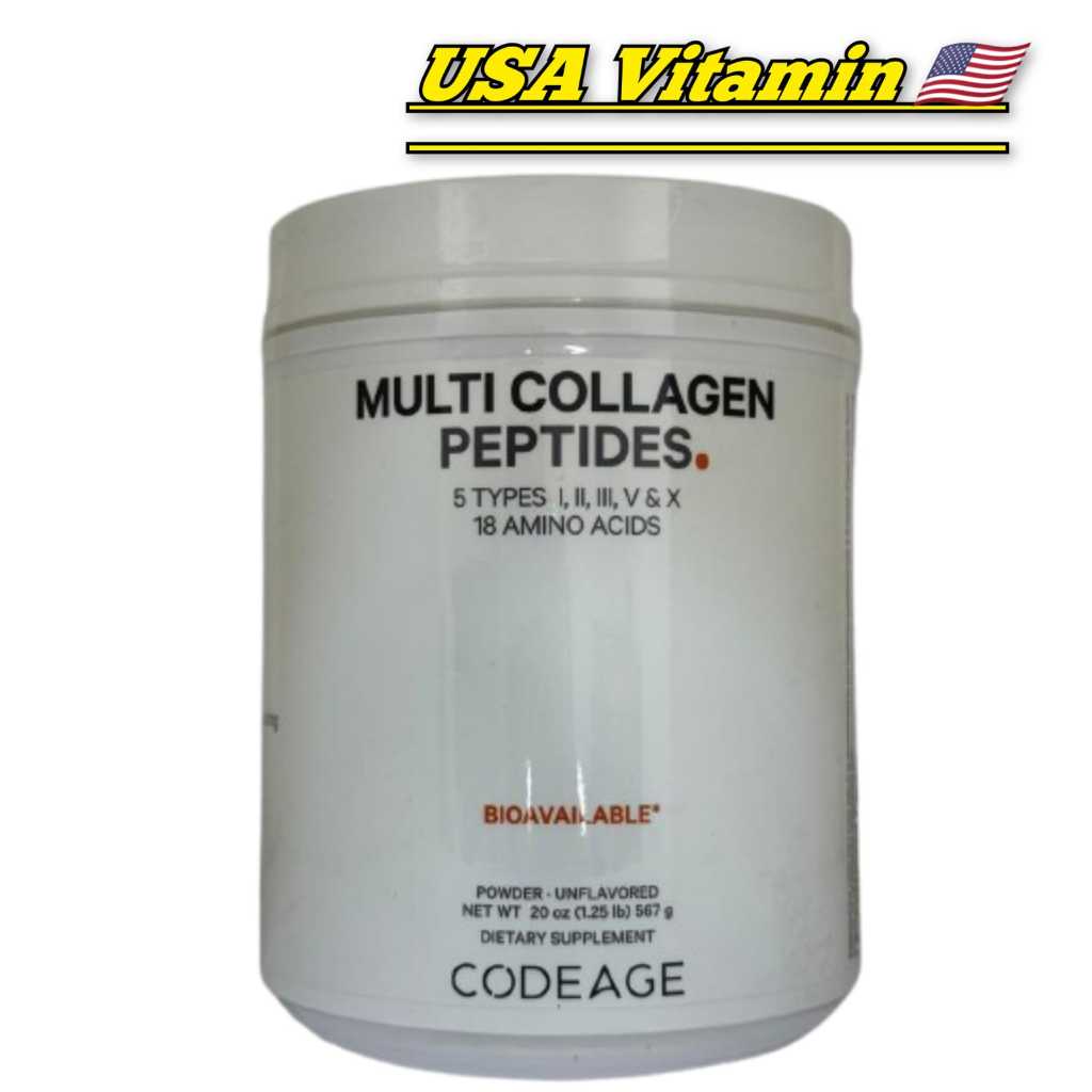 Jual Codeage Hydrolyzed Multi Collagen Peptides 5 Types I, II, III, V, X Unflavored (567 g ...