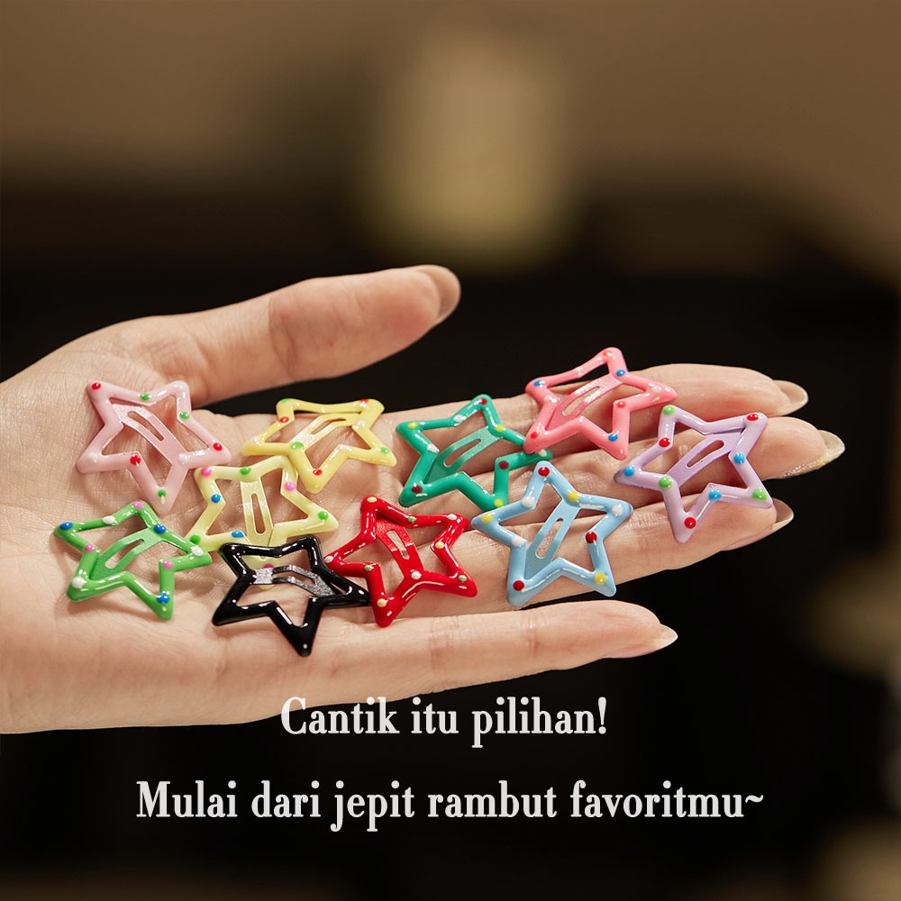 Jual 10pcs Jepit Rambut Bentuk Bintang Hair Clips Bintang Aksesoris ...