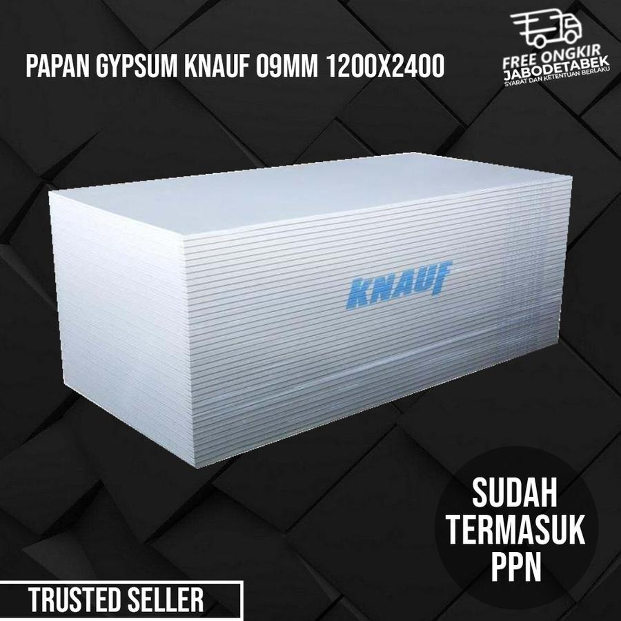 Jual Papan Gypsum Knauf 09mm 1200x2400 | Papan Gipsum Knauf Tebal 9mm ...