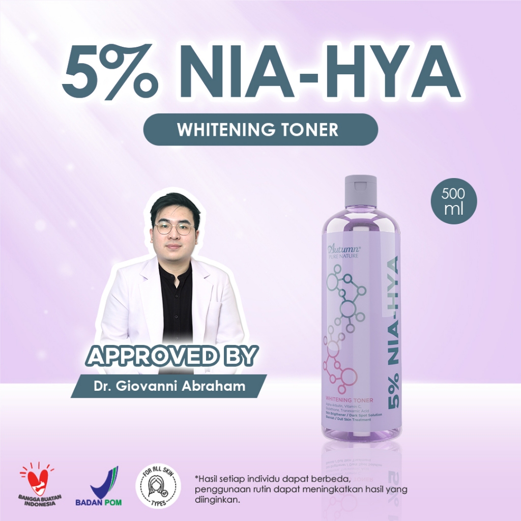 Jual Autumn 5% NIA–HYA Whitening Toner (AWNT 500ML) | Shopee Indonesia