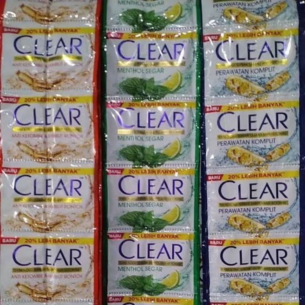 Jual Shampo Clear Sachet isi 15sachet (15x2=30pcs) | Shopee Indonesia