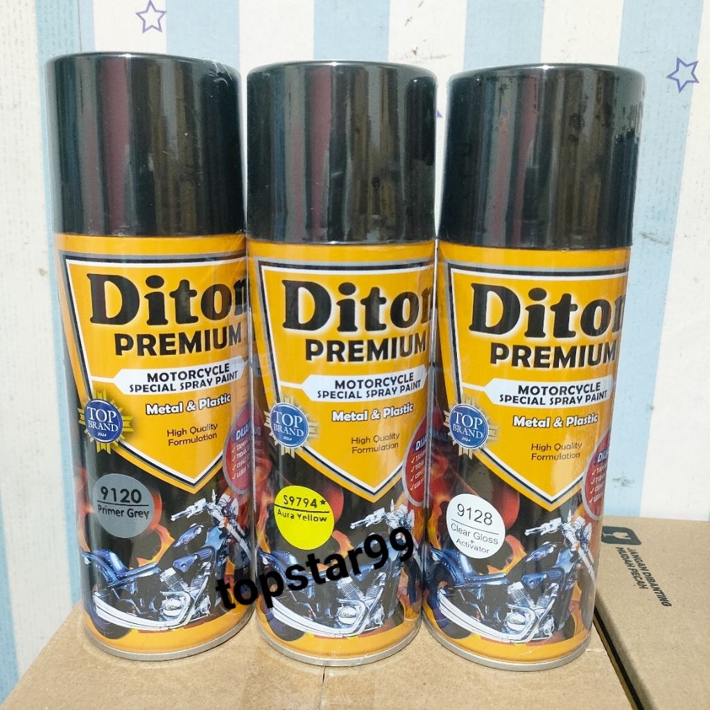 Jual Pilok Pilox Cat Diton Premium Paket 3 kaleng Kuning Aura Yellow ...