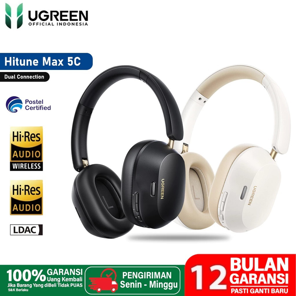 Jual UGREEN Exclusive Hi-Res Hitune Max5c ANC Bluetooth Headphone Wireless Noise Cancelling ...