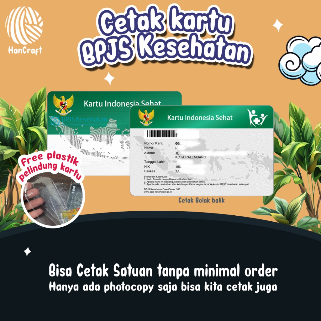 Jual Cetak ID Card Kartu Digital Fisik Kartu BPJS KIS Bisa Satuan Bahan ...