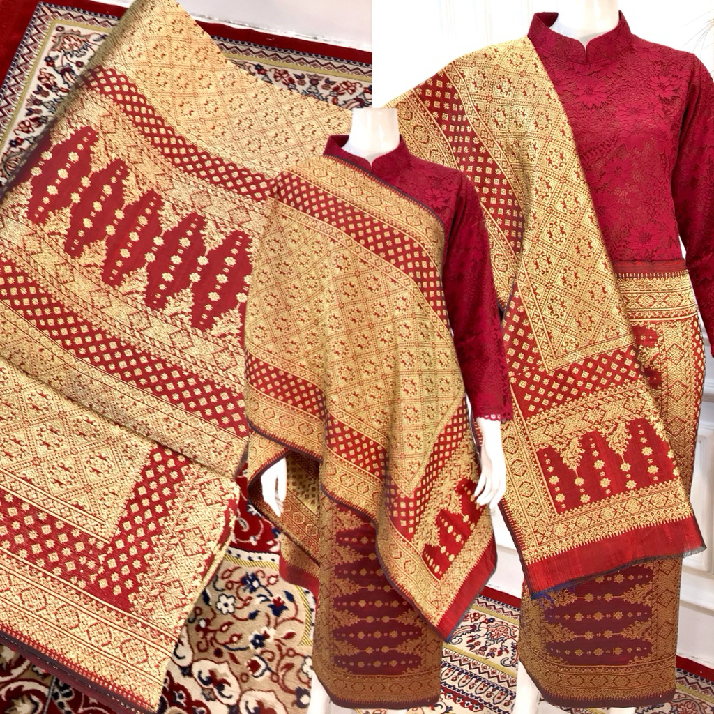 Jual SONGKET LEPUS MERAH MAROON PROMO | Shopee Indonesia