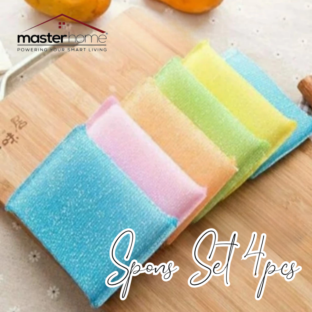 Jual Masterhome Spons Cuci Piring 1 Set Isi 4pcs | Spons Busa Pencuci ...