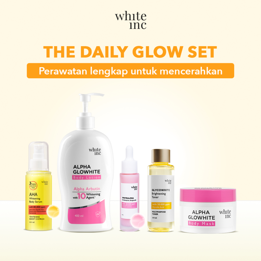 Jual [SPECIAL BUNDLING] WHITE INC 4pcs paket Alpha Glowhite Body Lotion ...