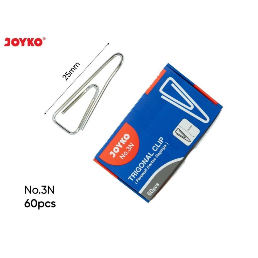 Jual Trigonal Clip JOYKO NO.3N isi 60pc (10 small box) | Shopee Indonesia
