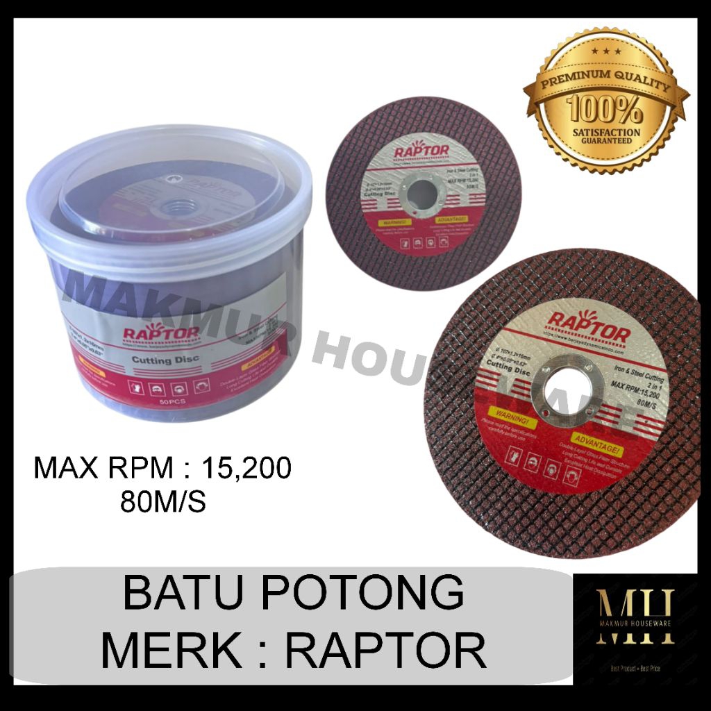 Jual BATU MATA POTONG GRENDA 4" INCH / MATA POTONG CUTTING WHEEL GRENDA ...