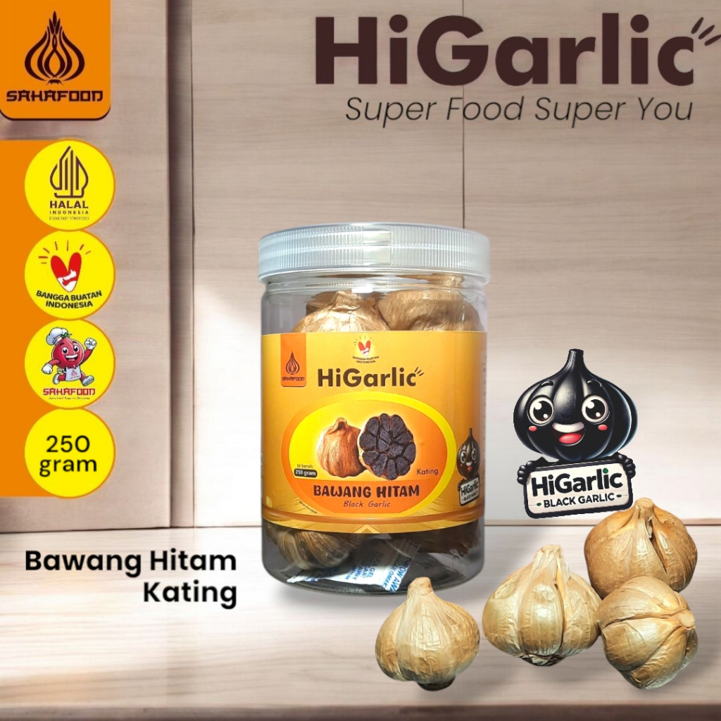 Jual HiGarlic Kating 250gram Bawang Hitam Sahafood Black Garlic ...