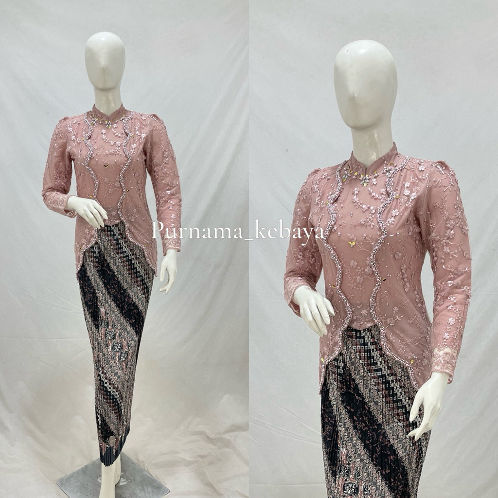 Jual Kebaya Modern Kebaya wisuda model miska kerah sanghai kombinasi ...