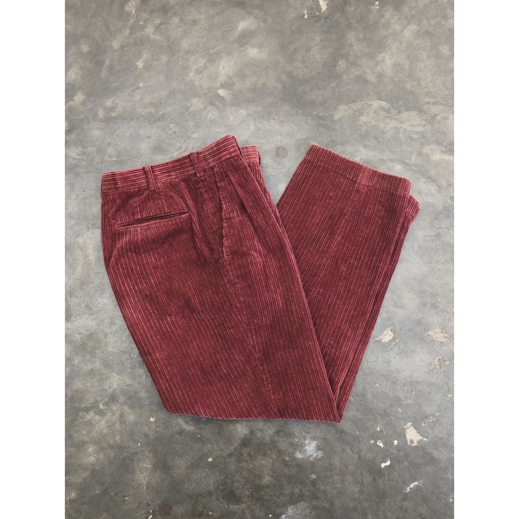 Jual Celana Corduroy Henry Marvey Maroon | Shopee Indonesia