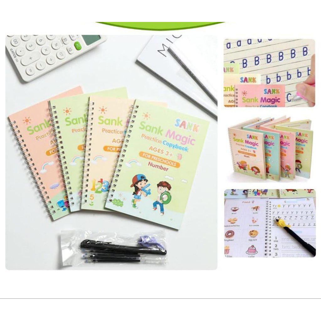 Jual Sank Magic Book 4 in 1- buku latihan Te Prasekolah dalam 1 set ...
