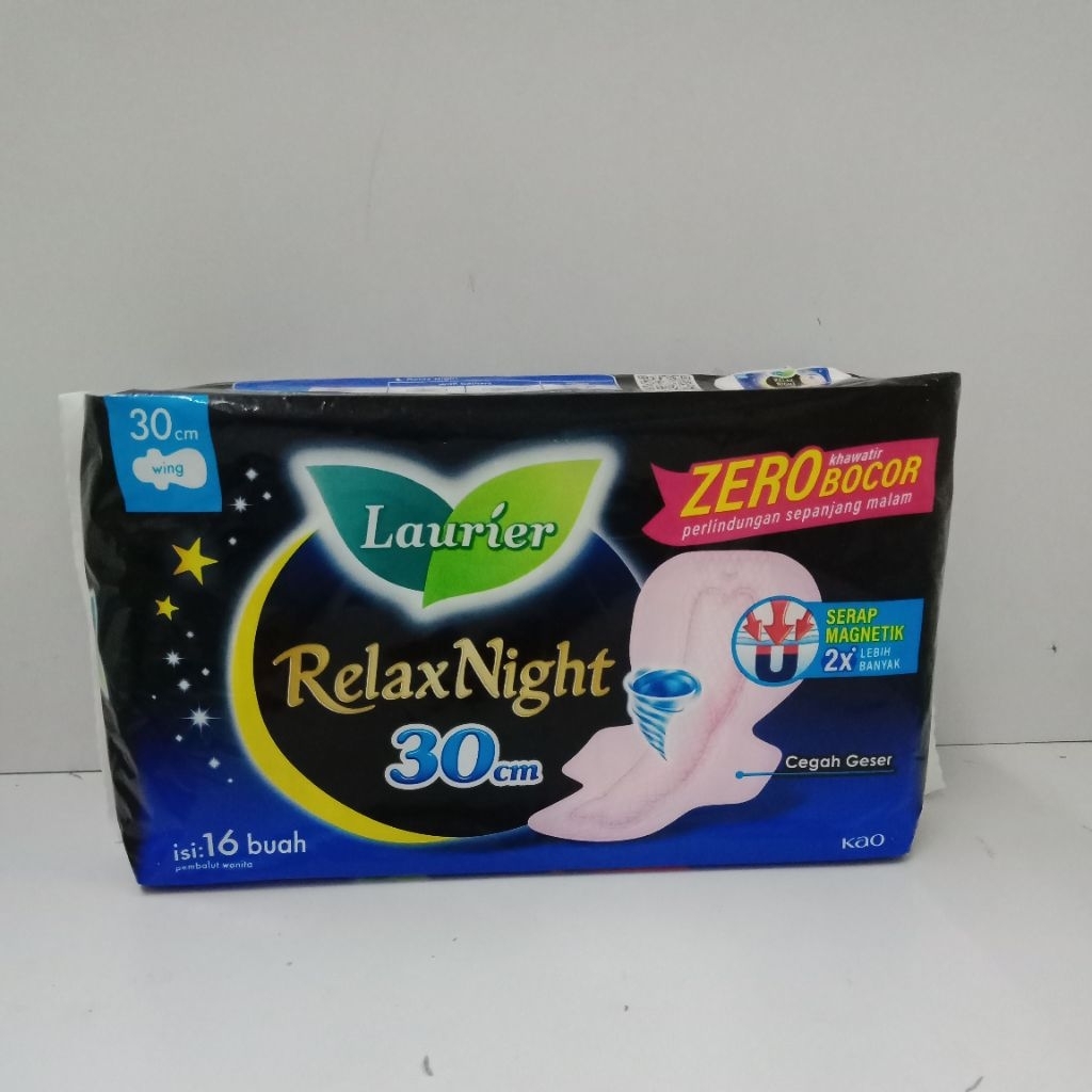 Jual Laurier Relax Night Wing 30cm 16 PCS | Shopee Indonesia