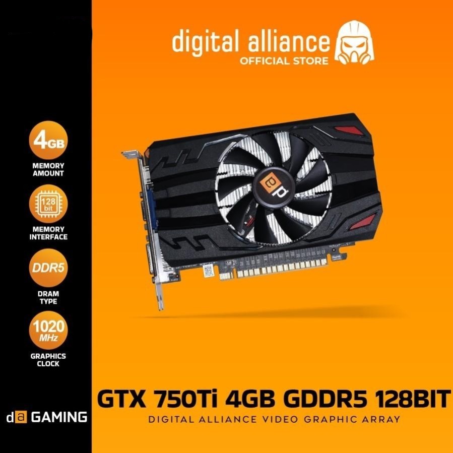 Jual VGA Digital Alliance DA GTX750Ti | GTX 750 Ti 4GB GDDR5 128 bit ...