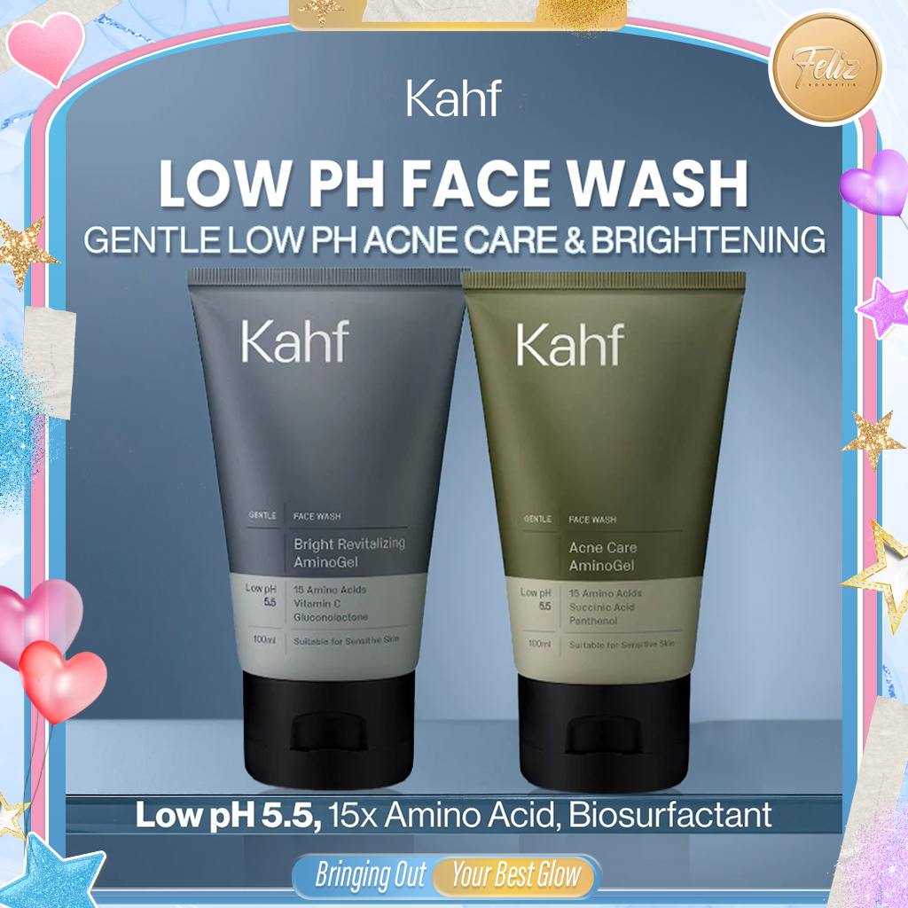 Jual * FELIZ * KAHF Low PH Face Wash Acne Care & Bright Revitalizing ...