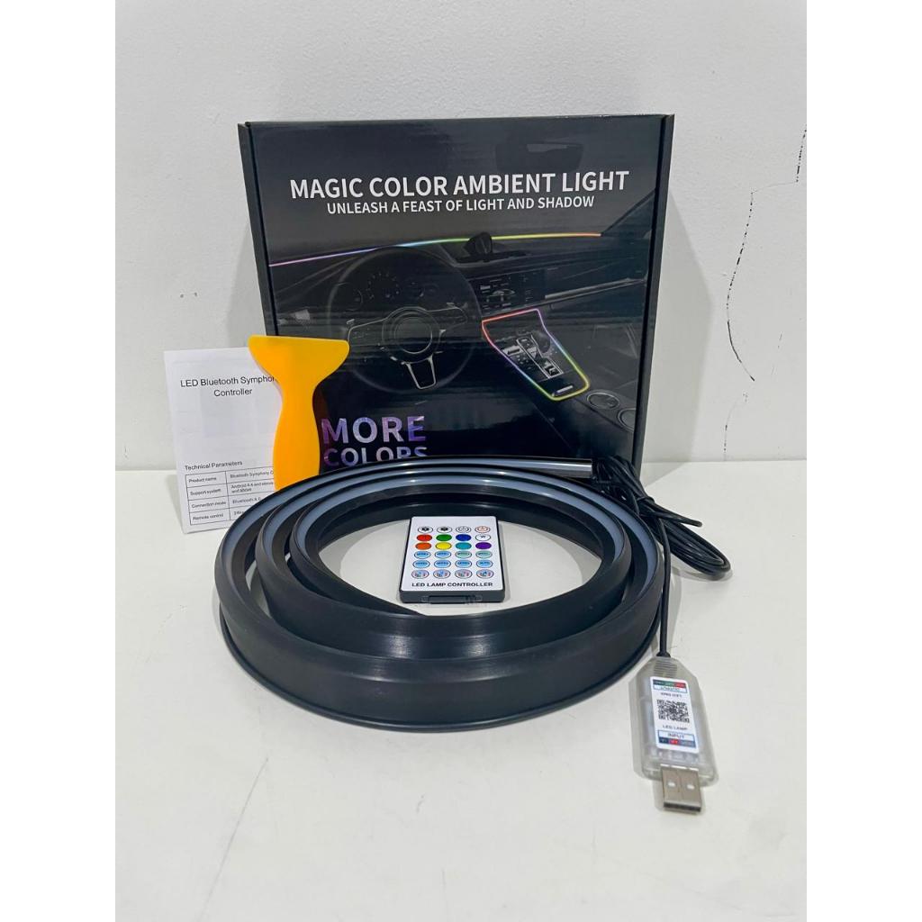 Jual Lampu LED Magic Color Ambience Light RGB Sela Kaca Depan Dashboard ...