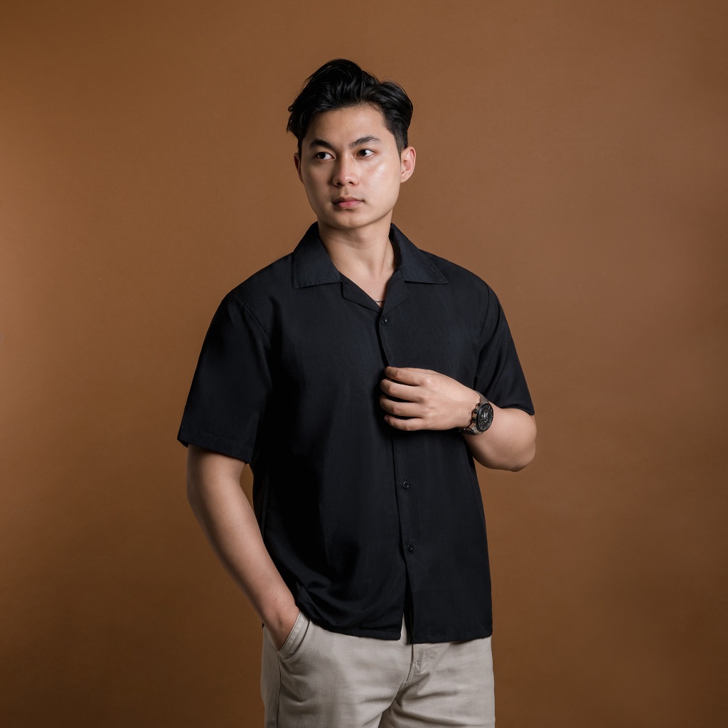 Jual Otsky Kemeja Pria Oversize Polos Rayon (2J) | Shopee Indonesia