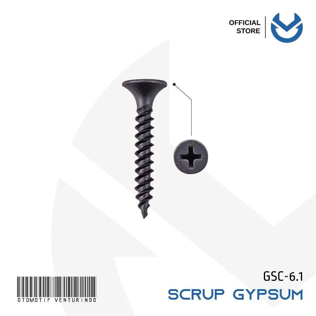 Jual OV Scrup Gypsum Hitam 6x1 Inch 25mm 50 Pcs / 500g (1 Box ...