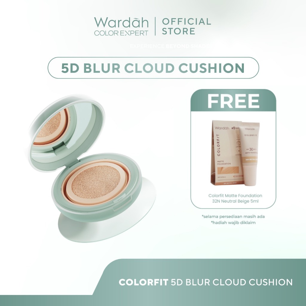 Jual NEW! WARDAH Colorfit 5D Blur Cloud Cushion Matte Finish Tahan Lama ...