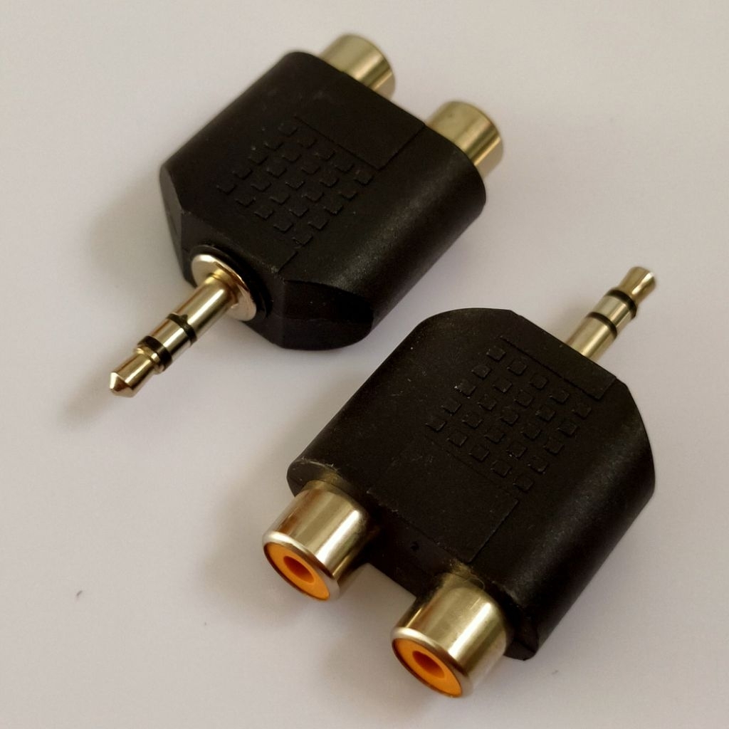 Jual JR 3511 T Mini Stereo Soket RCA Hp Audio Spliter T RCA Y RCA 2 RCA ...