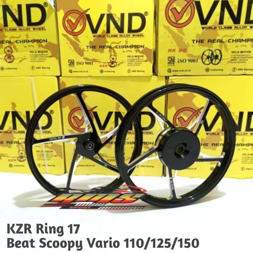 Jual VELG VND KZR SIX STAR V2 RING 17 140*17 160*17 BEAT SCOOPY VARIO 110 125 150 160 CBS GENIO ...