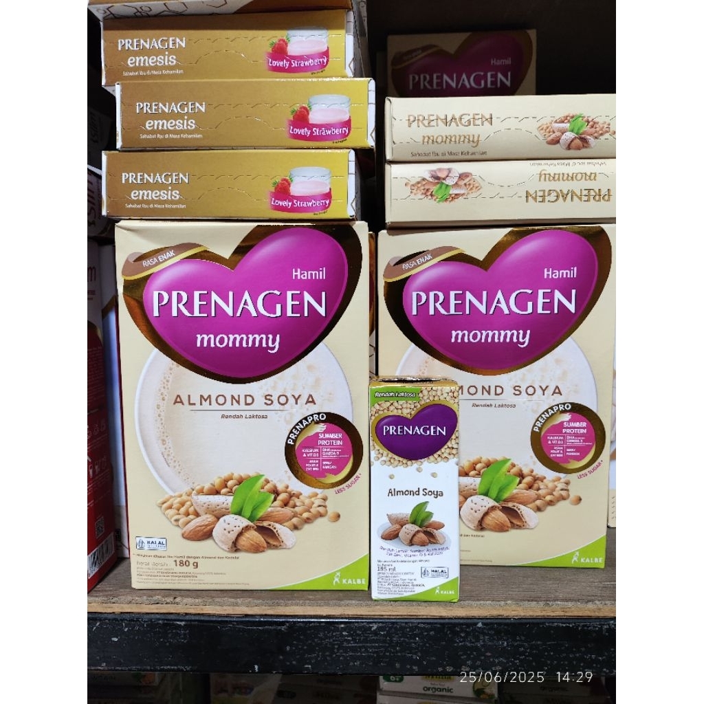 Jual Prenagen mommy almond soya 180 gr beli 2 free 1 uht almond soya | Shopee Indonesia