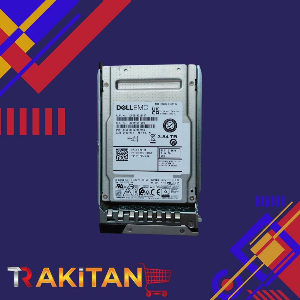 Jual SSD DELL EMC 3.84TB SAS SFF 12Gbps / 0H9TT5 | Shopee Indonesia