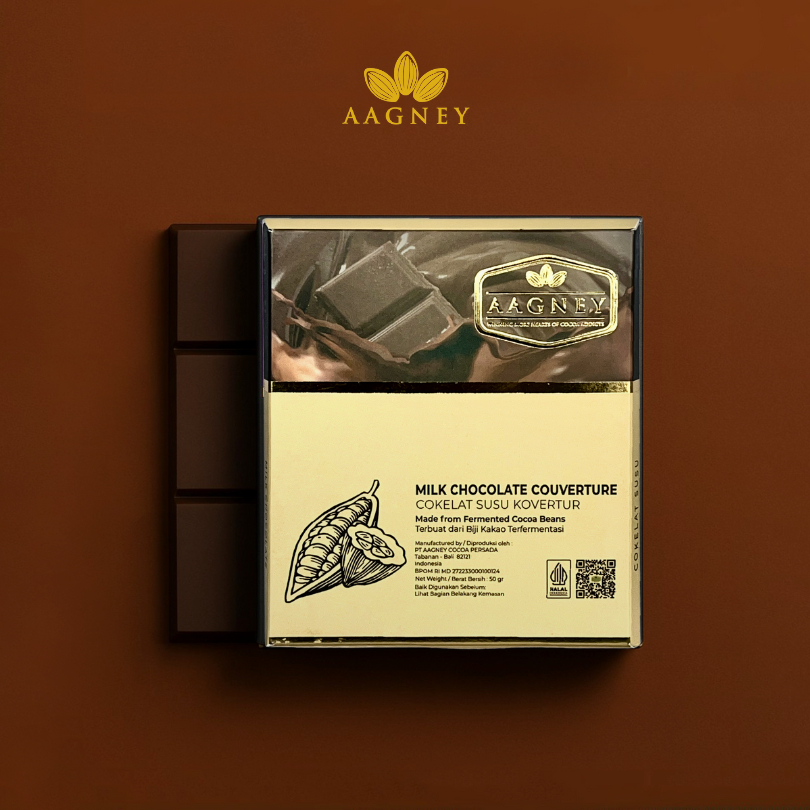 Jual Aagney Milk Chocolate Couverture 50gr | Cokelat Bali | Shopee ...