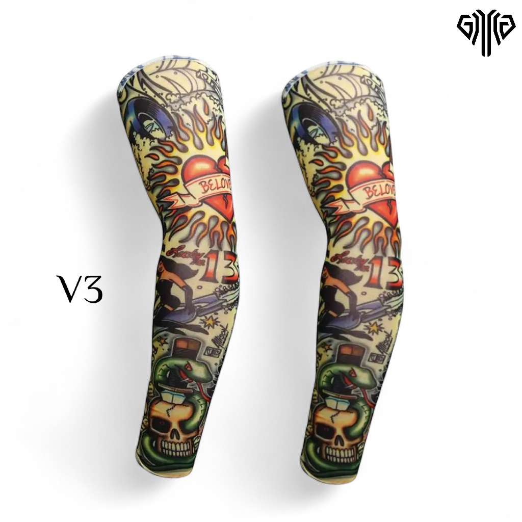 Jual GAWUNG Manset Tangan Motif Tatto Tato Sepasang Sarung Lengan ...