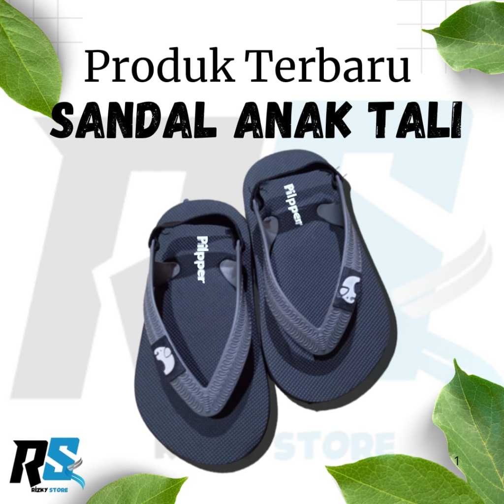 Jual Sandal Sendal Jepit Japit Sandal Anak Tali Belakang Spon Hitam ...