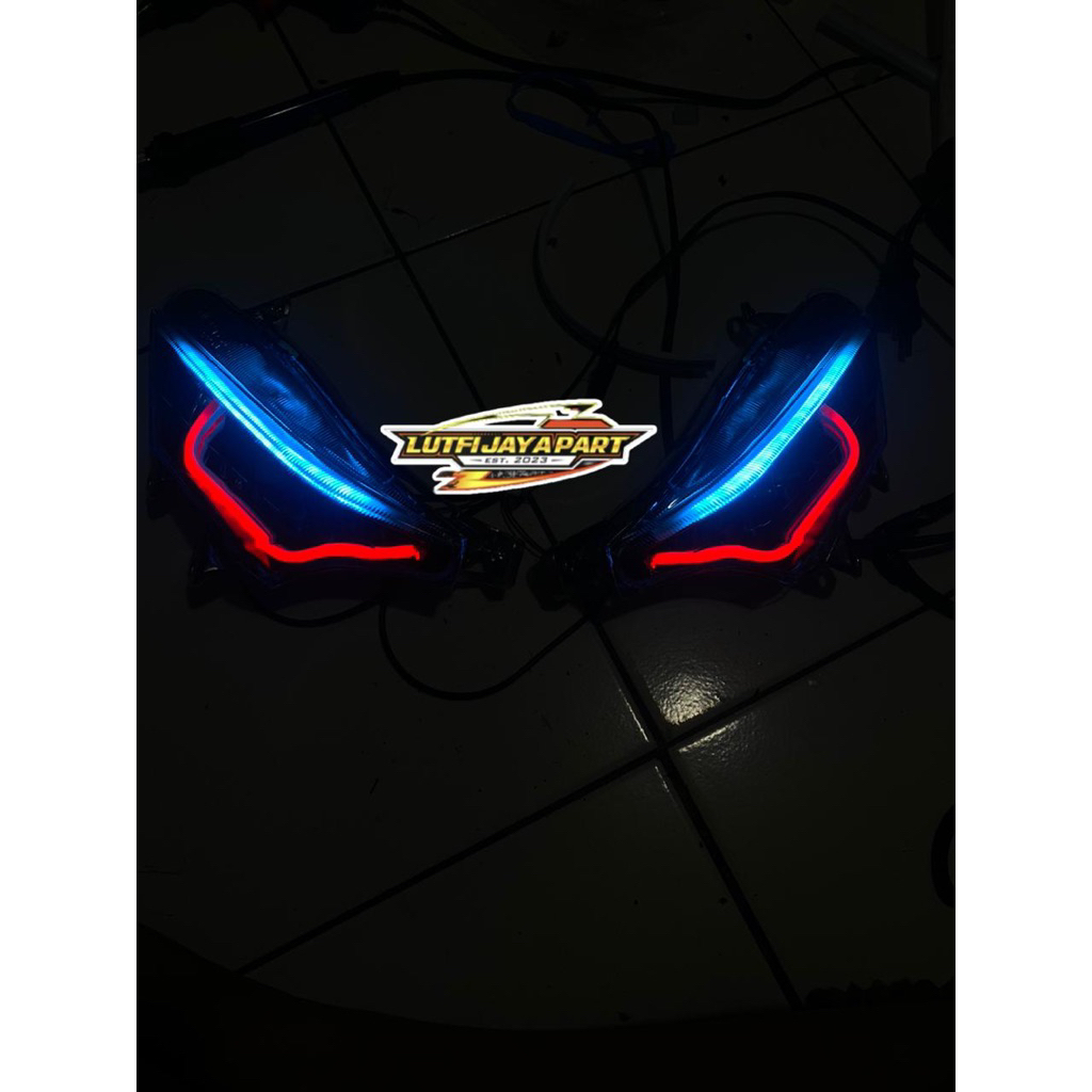 Jual Lampu sen Supra x 125 Batman 2007-2013 CUSTOM 2 warna running atas ...
