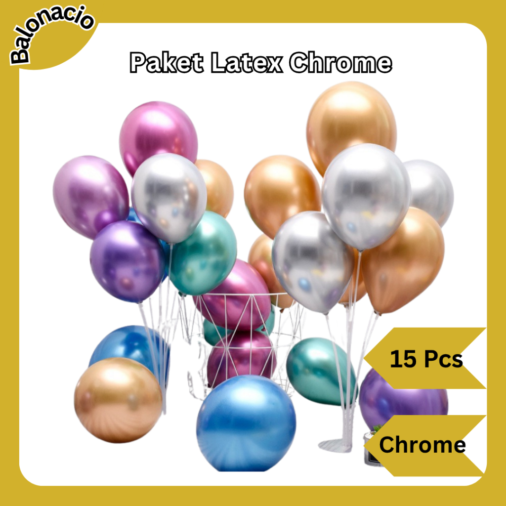Jual BALON CHROME / PAKET BALON ULTAH / BALON LATEX | Shopee Indonesia