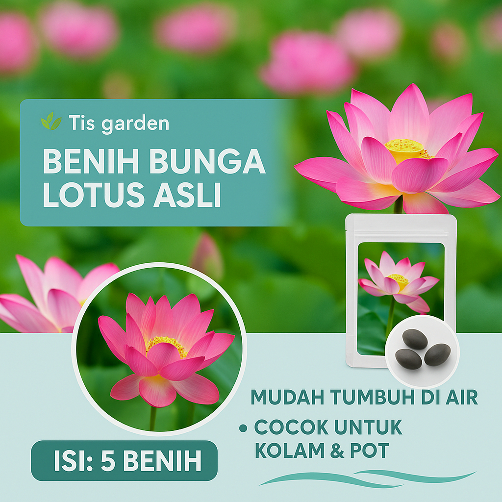 Jual MINI TERATAI BENIH 5/10biji-Cepat Tumbuh Cocok untuk Kolam dan Pot ...