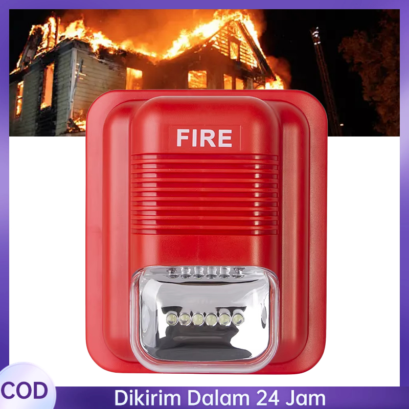 Jual Alarm Rumah Tanda Kebakaran Alarm Darurat Horn Strobe / Fire Alarm ...