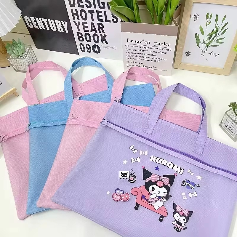 Jual TAO Tas Folder Map Kain mix Jaring Zipper motif Cinnamoroll, Hello ...