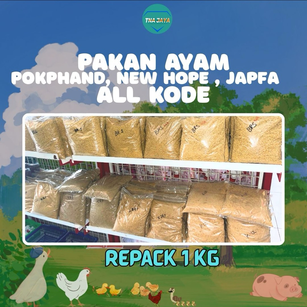 Jual pakan & konsentrat ayam-babi repack 1kg merk pokphand,newhope ...