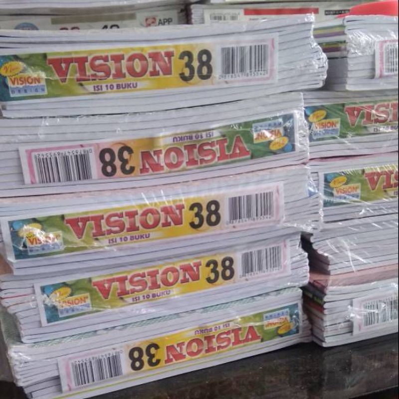 Jual BUKU TULIS VISION BUKU VISION 38 LEMBAR ISI 10 PER PACK | Shopee ...