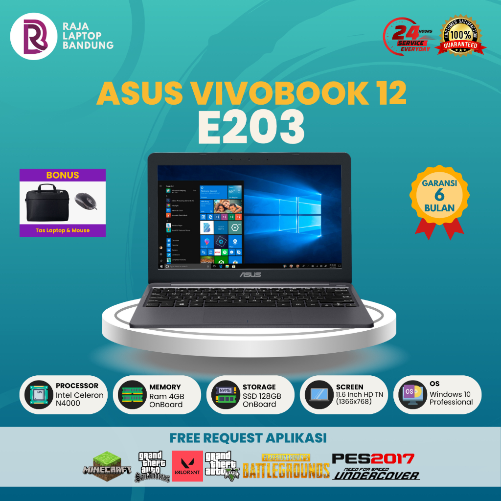 Jual Asus Vivobook 12 E20M intel Celeron RAM 4GB SSD 128GB Layar 11.6 ...