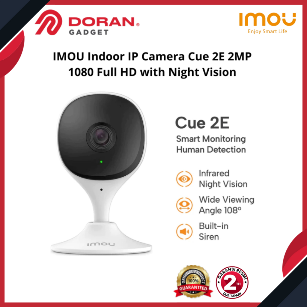 Jual IMOU Indoor IP Camera Cue 2E 2MP 1080 Full HD with Night Vision ...