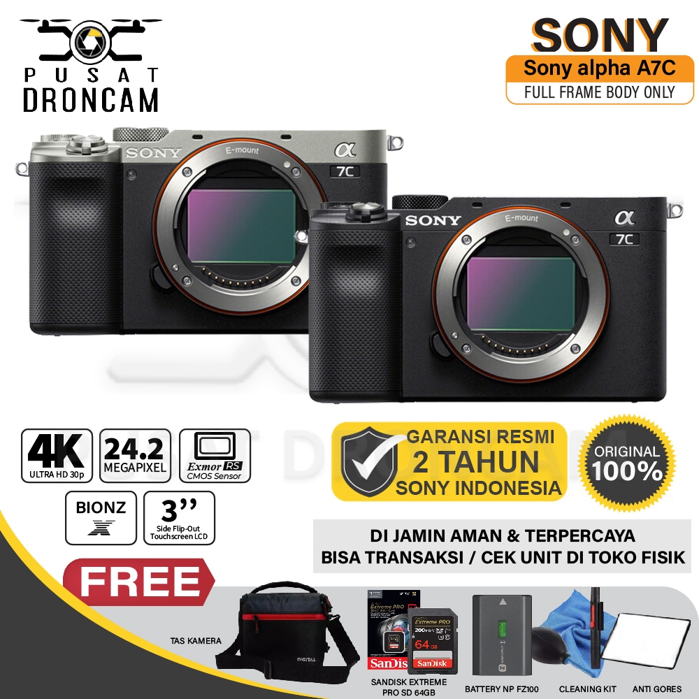 Jual Sony Alpha A7C Sony A7C Sony A 7C Sony A7 C Body Only Original ...