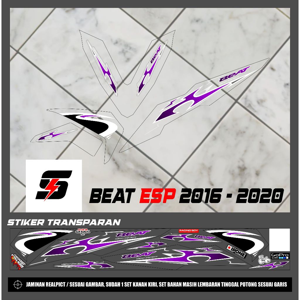 Jual striping transparan beat new esp 2016-2019 STIKER BEAT konsep ...