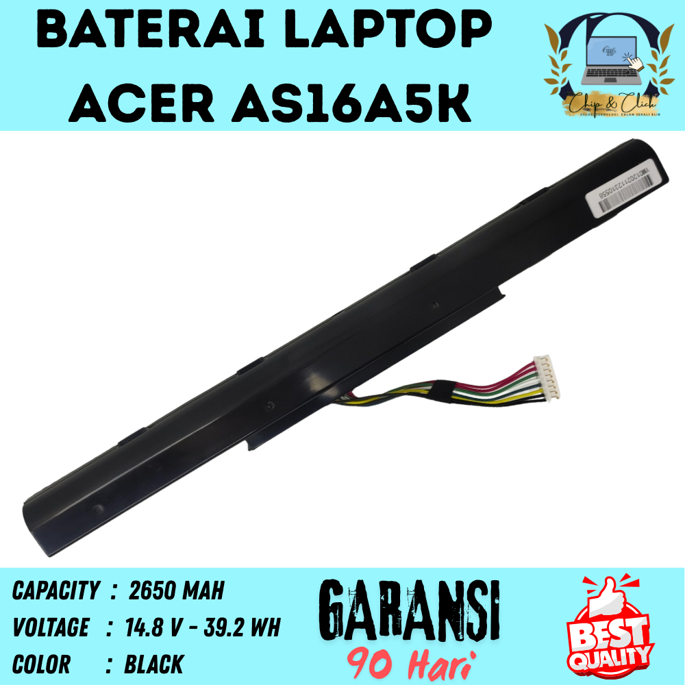 Jual AS16A5K Baterai Laptop Acer Aspire E5-476 E5-476G E5-475 E5-475G Series BERGARANSI | Shopee ...