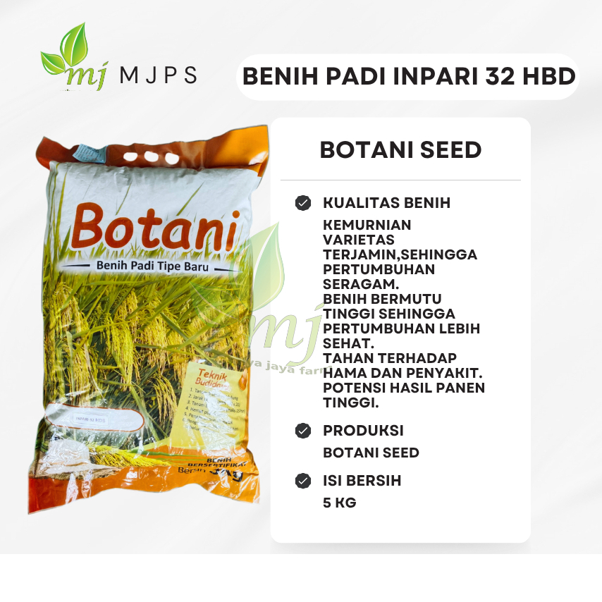Jual Benih Unggul PADI INPARI 32 HBD BOTANI SEED 5 kg | Shopee Indonesia