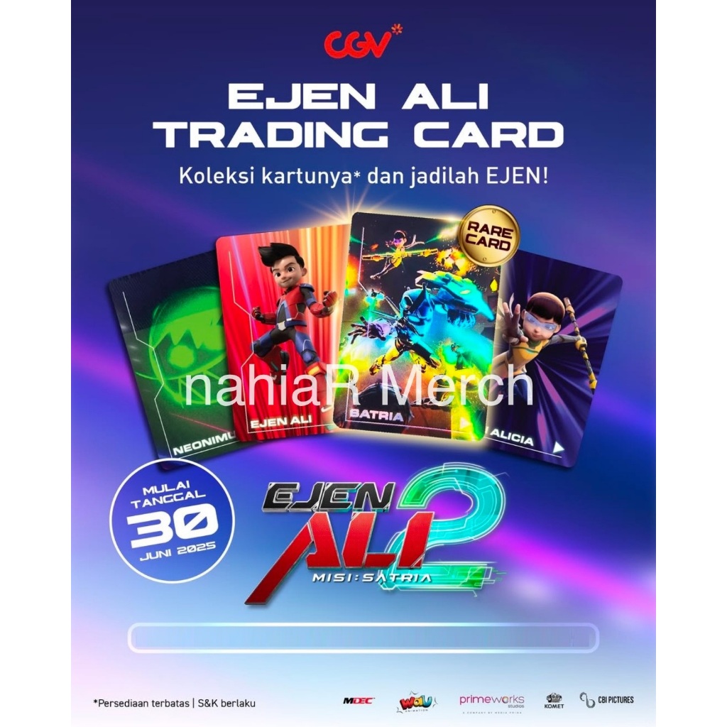 Jual Ejen Ali: The Movie 2 x CGV Official Trading Card | Shopee Indonesia