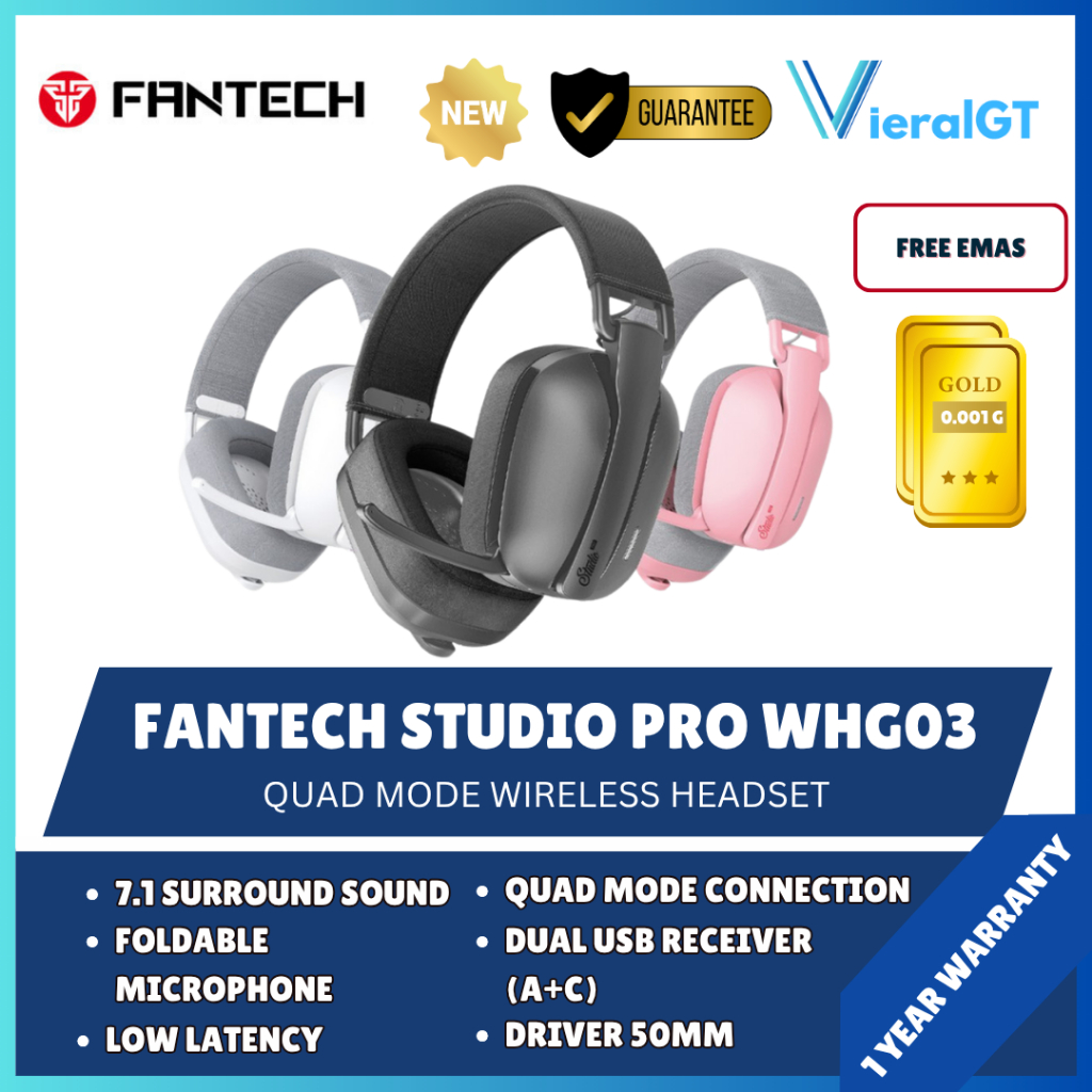 Jual Fantech Studio Pro WHG03 / WHG-03 MultiPlatform Wireless Headset ...